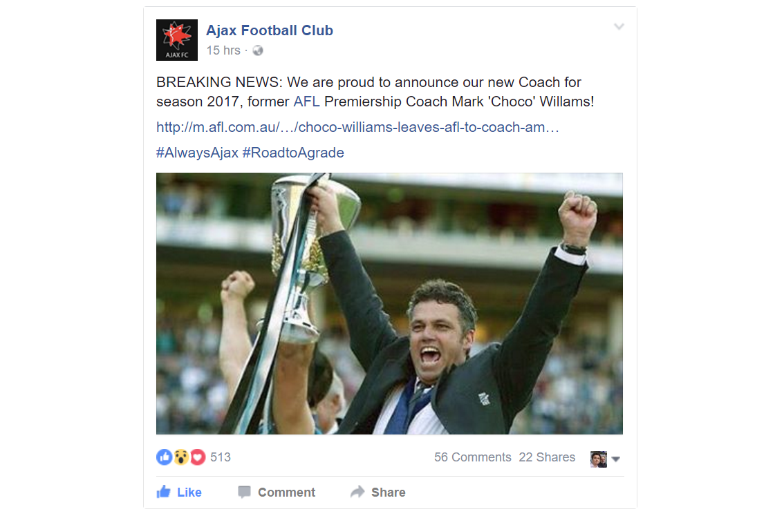 WATCH: HQ News Update - Mark 'Choco' Williams joins Ajax - VAFA