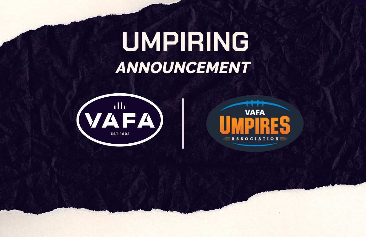 VAFA Umpires to receive pay increase ahead of 2023 season - VAFA