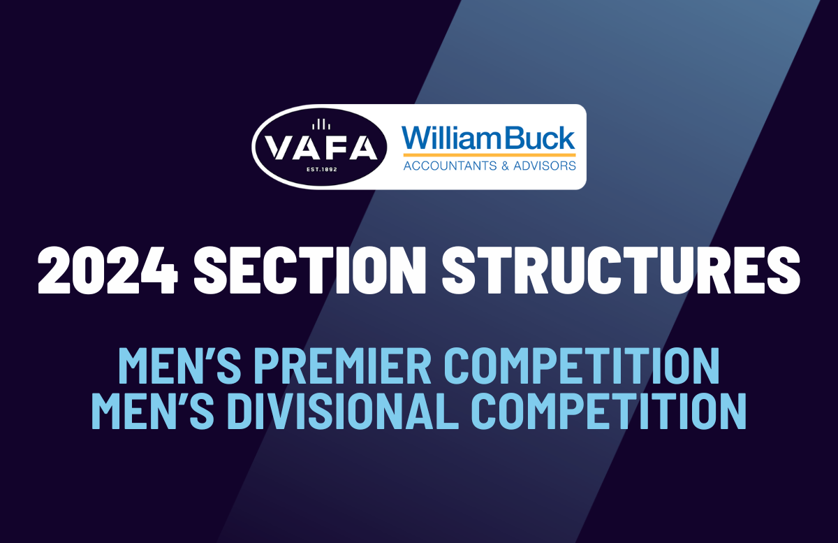2024 Men's Premier & Divisional competition structure - VAFA